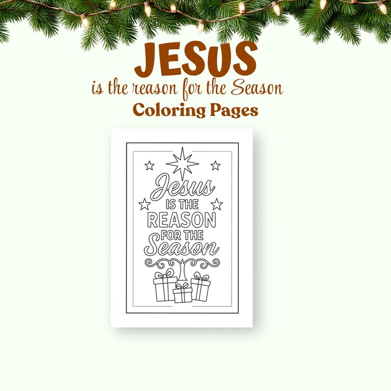 Jesus is the Reason for the Season Coloring Pages | Christian Christmas ...