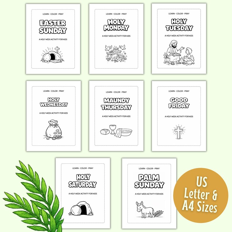 Holy Week Printable Bundle for Kids | Easter Bible Activities ...