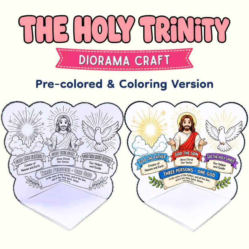 Holy Trinity Diorama Craft for Kids | Christian Sunday School Activity ...