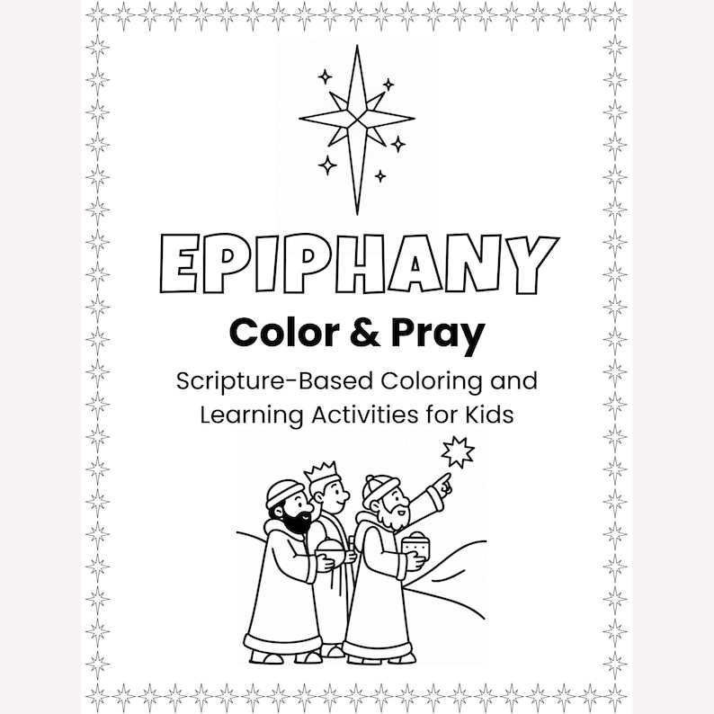 Epiphany Printable PDF | Christian Color, Pray and Learn Activities for ...