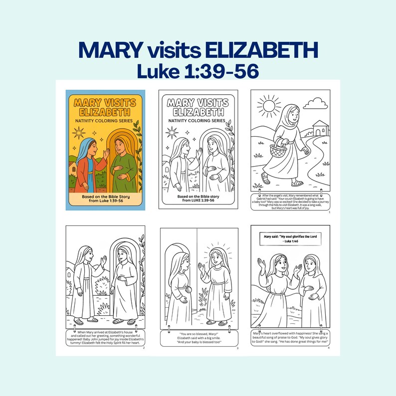 Mary Visits Elizabeth, Nativity Story Series #2 | Bible Story, Luke 1: ...