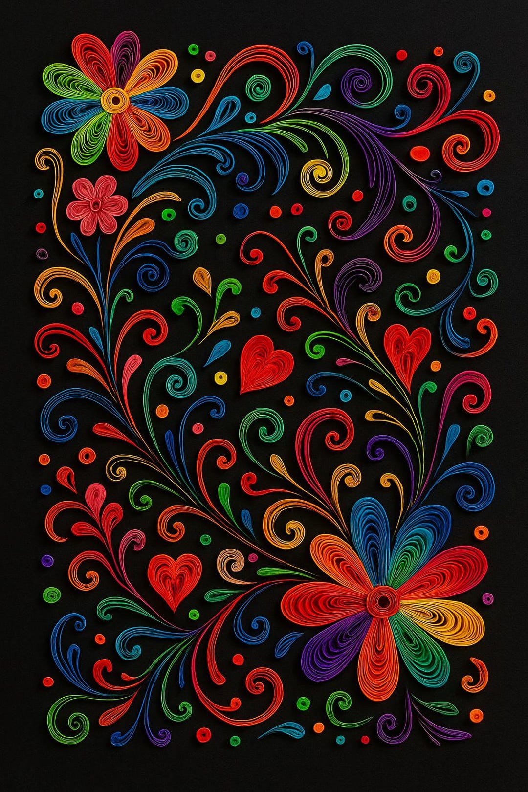 Handmade Quilled Floral Wall Art | Festival Paper Quilling Design on ...