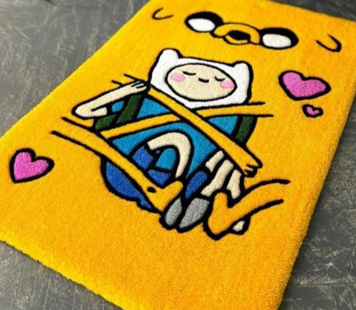 Finn and Jake Adventure Time Rug. 3d Rug Living Room, Bedroom, Playroom ...