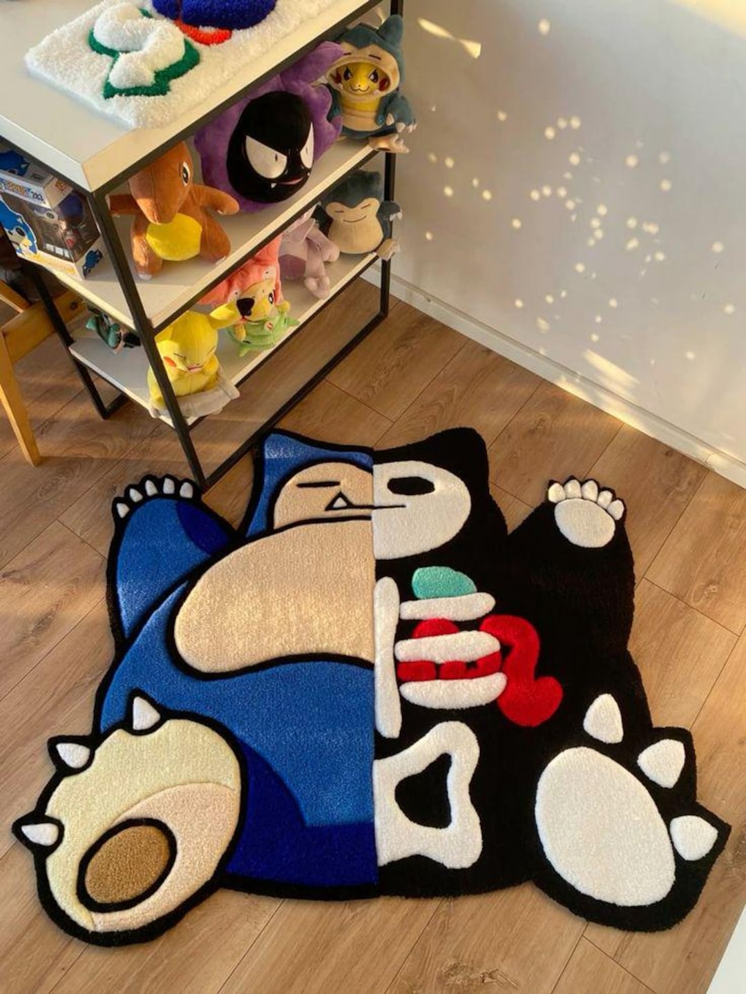 A Rug Depicting Snorlax From Pokémon Bedroom, Balcony, Unique Design ...
