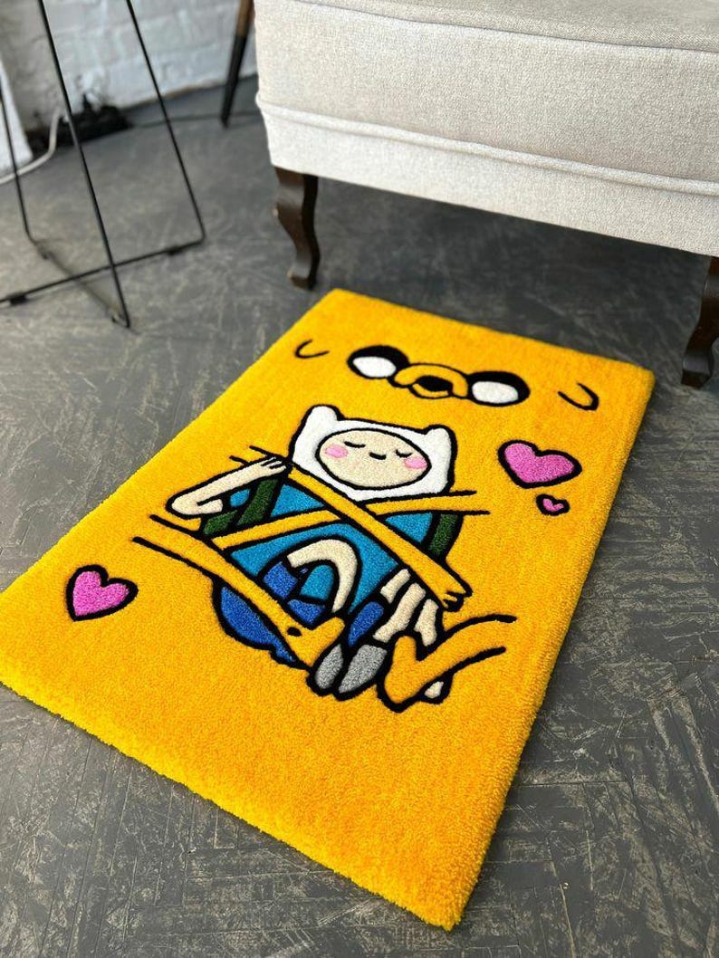 Finn and Jake Adventure Time Rug. 3d Rug Living Room, Bedroom, Playroom ...
