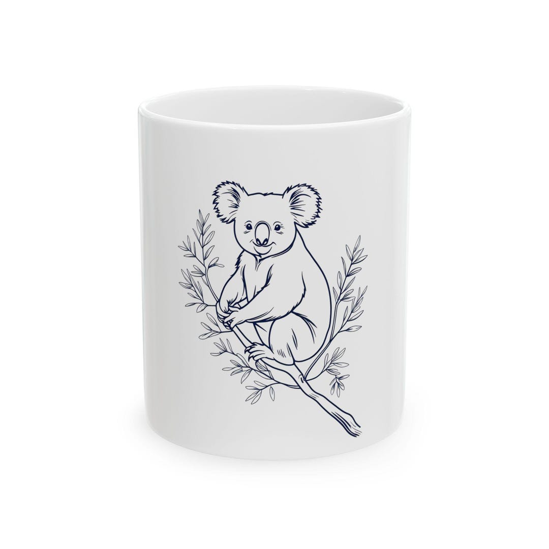 Koala Ceramic Mug - Cute Animal Coffee Cup, Wildlife Lover Gift, Nature ...