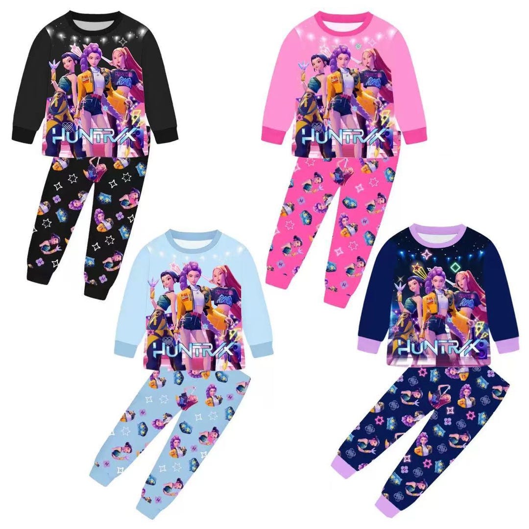 Huntrix Kpop Dämonenjäger Pyjamas - Kinder Cartoon PJs Set, süße K-Pop ...