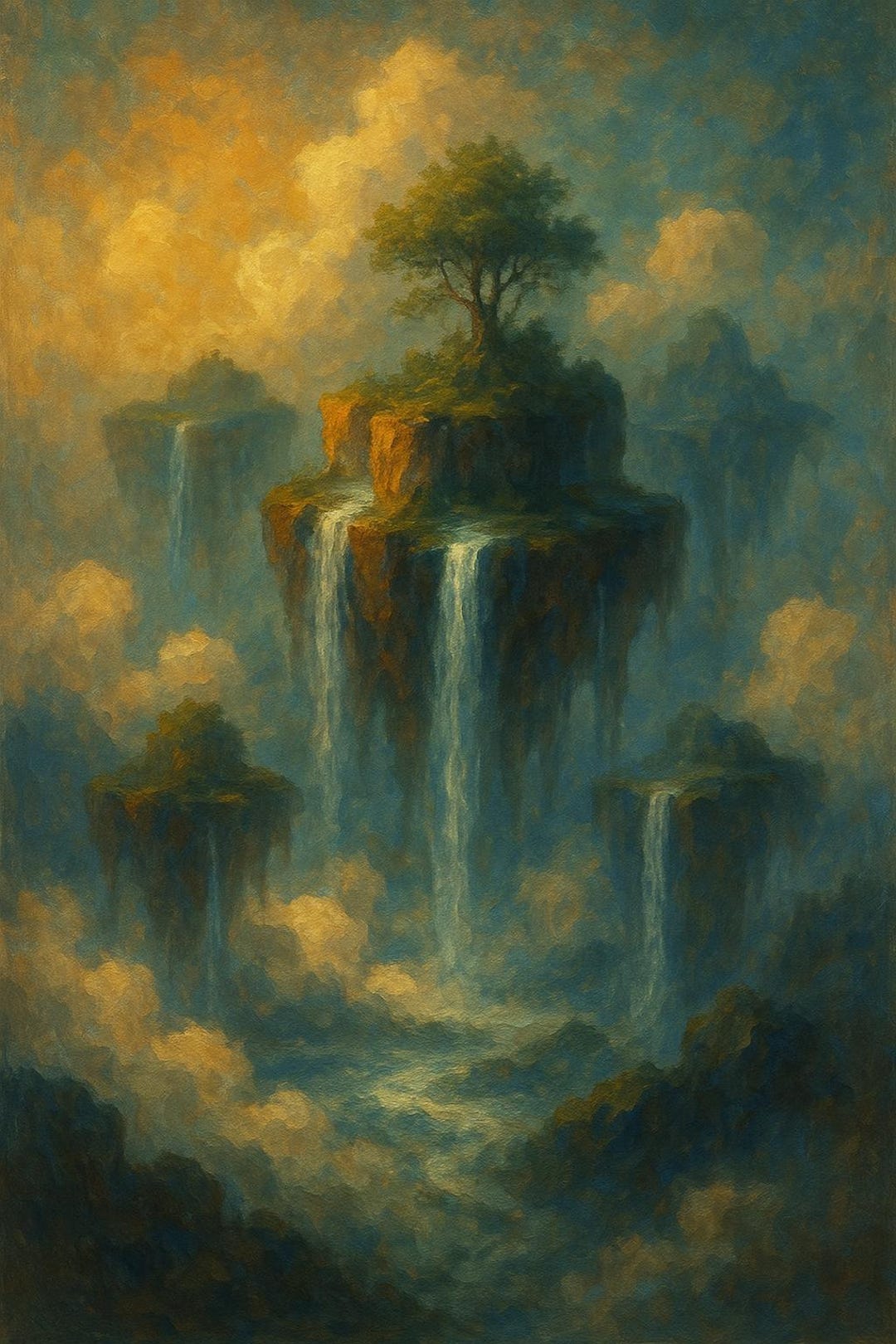 Floating Waterfall Fantasy : Skyfall Isle (jpgs) - Etsy