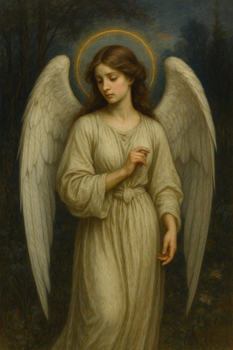 Guardian Angel Art Print | Classic Religious Oil Painting (digital ...