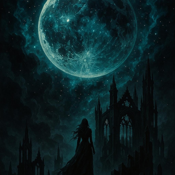 Moon Portal Art - Etsy UK