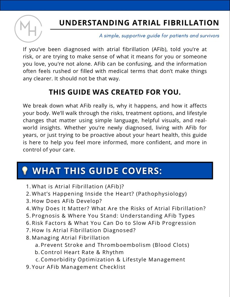 Atrial Fibrillation (afib) Guide for Patients | Stroke Risk ...