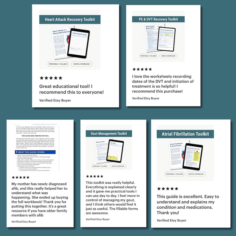 Stroke Recovery Toolkit PDF | Printable Checklists, BP Log, Medication ...