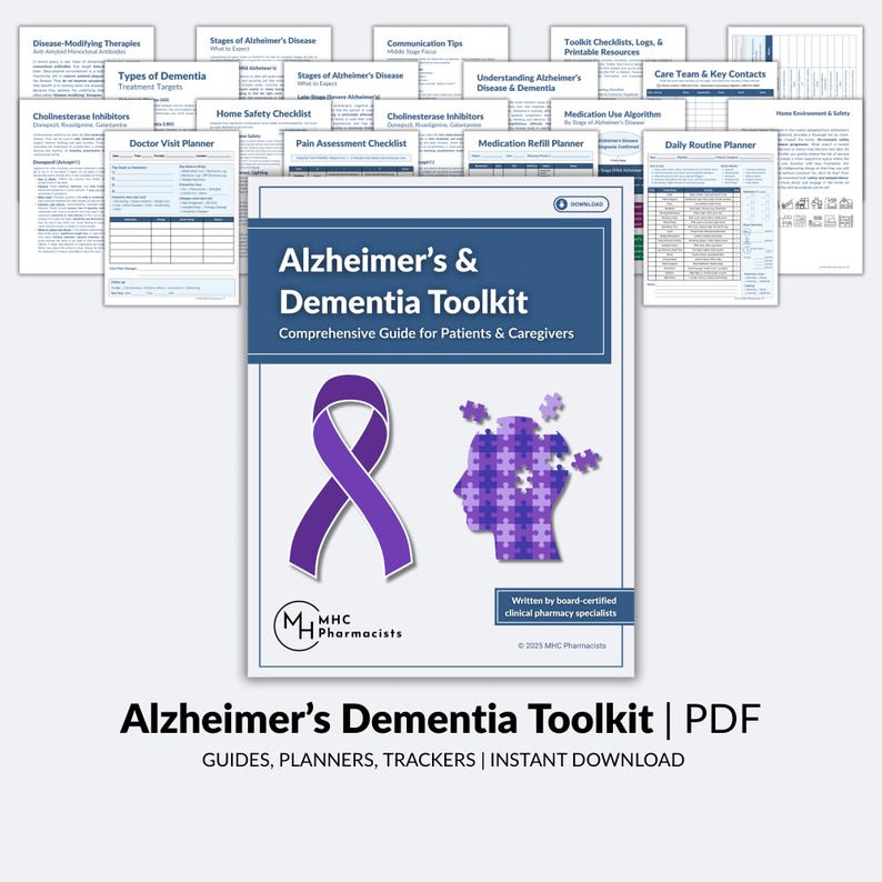 Alzheimer's Dementia Caregiver Toolkit: Printable Planner & Home Safety ...