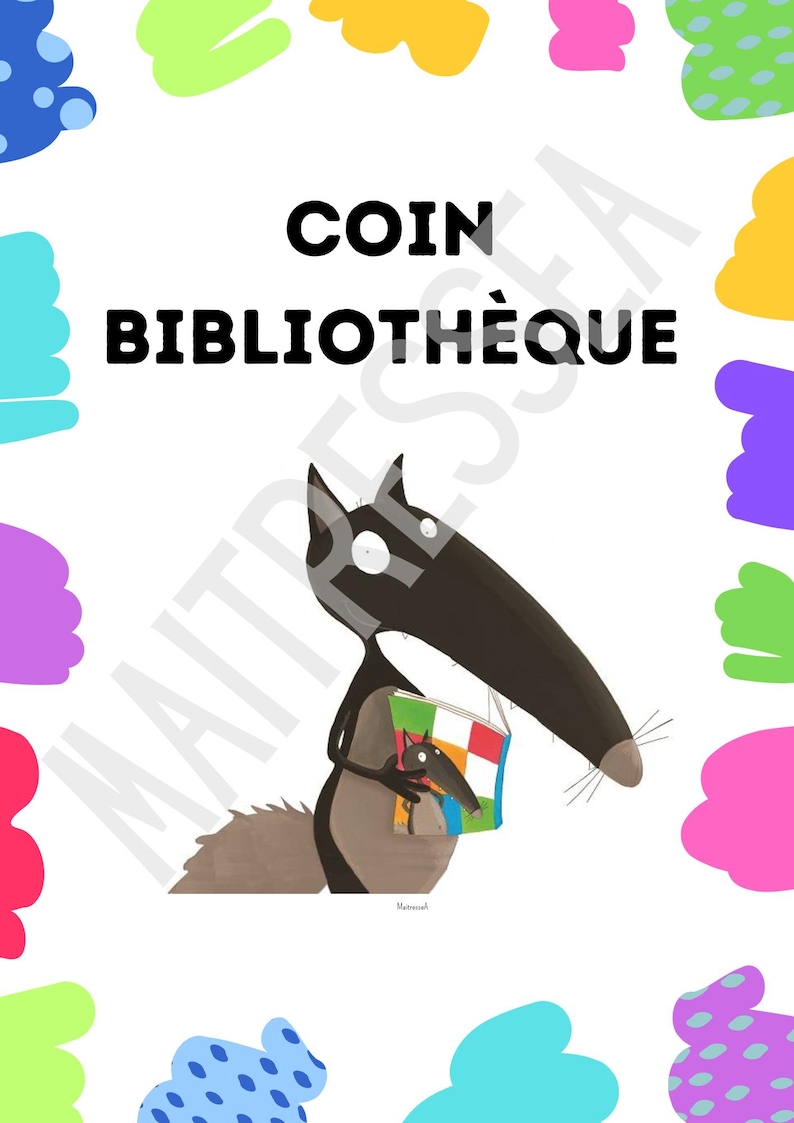 Affichage les coins de la classe - petit loup - maternelle (sans ...