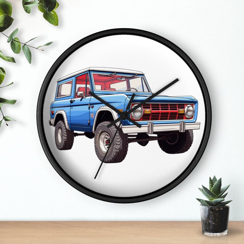 Red White + Blue Vintage Ford Bronco - Wall Clock - Etsy