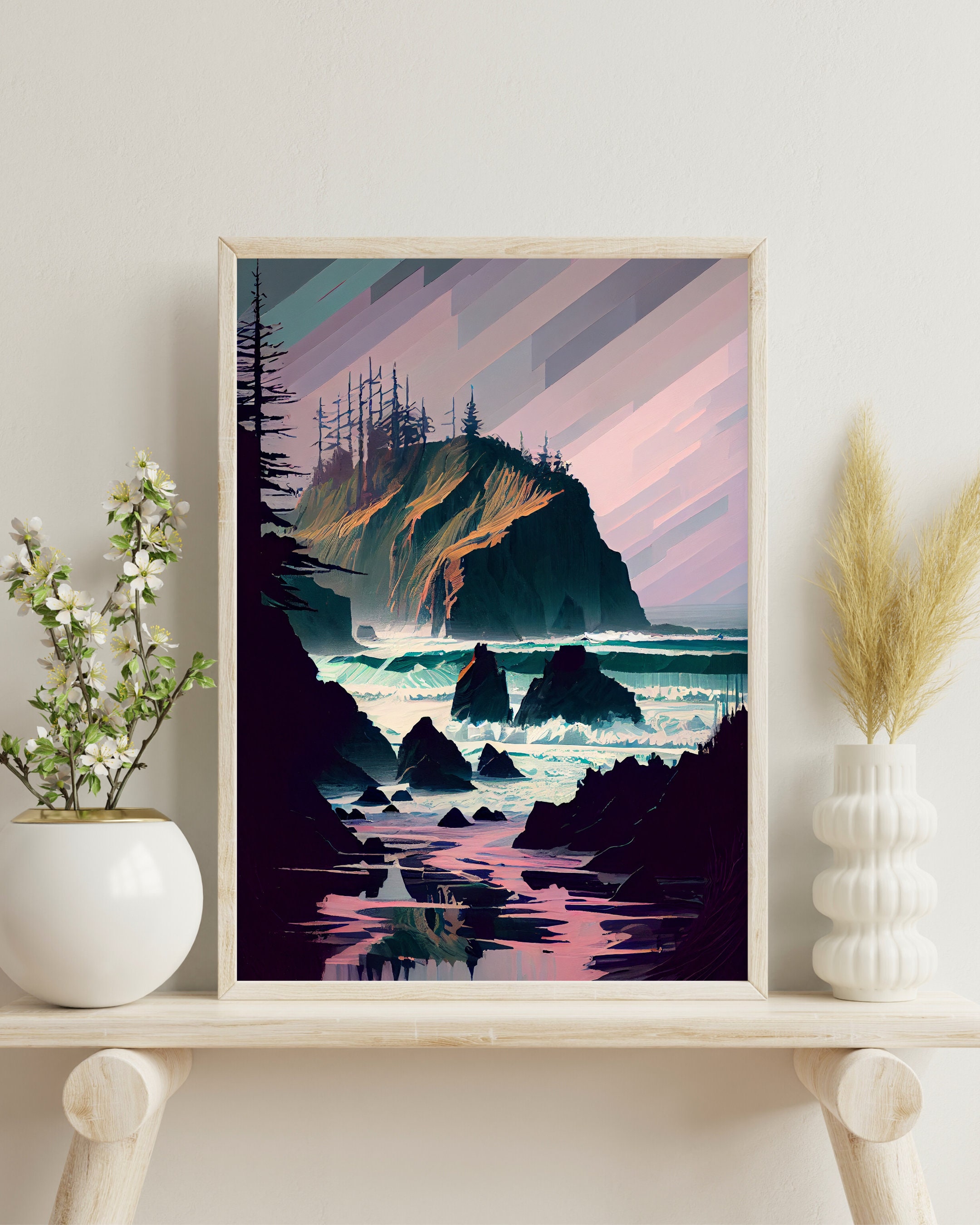 Oregon Coast Printable Instant Download Digital Abstract Art Abstract ...
