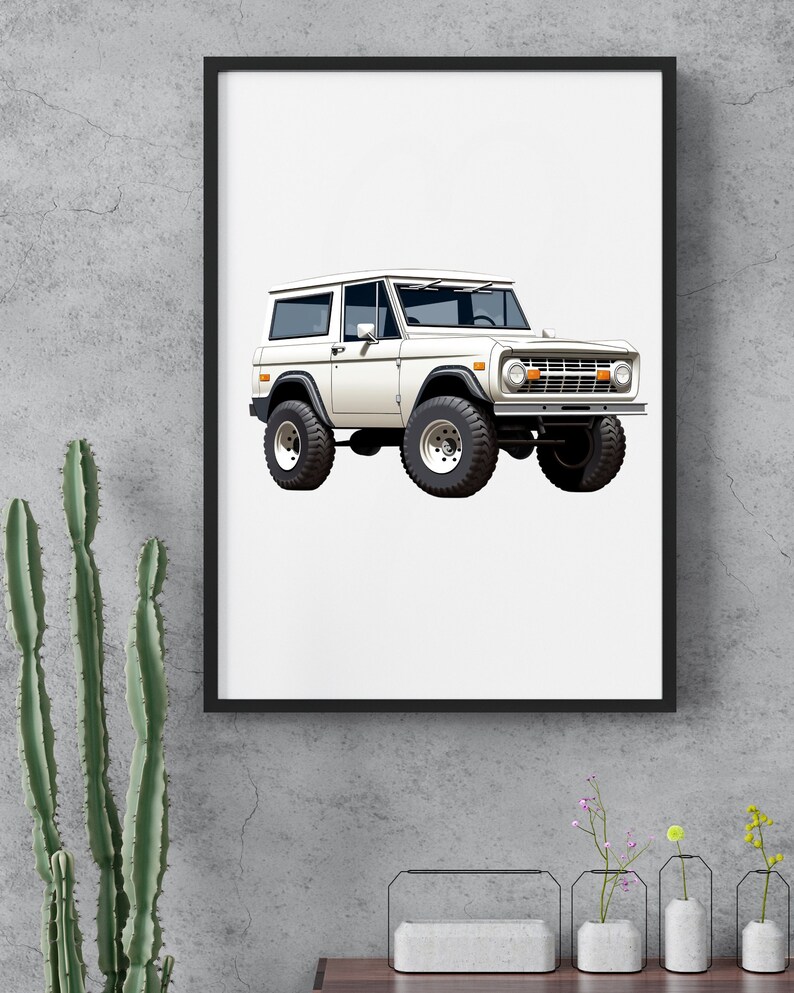Vintage Ford Bronco PNG Transparent Vector File - Instant Digital ...