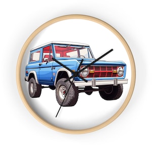Red White + Blue Vintage Ford Bronco - Wall Clock - Etsy