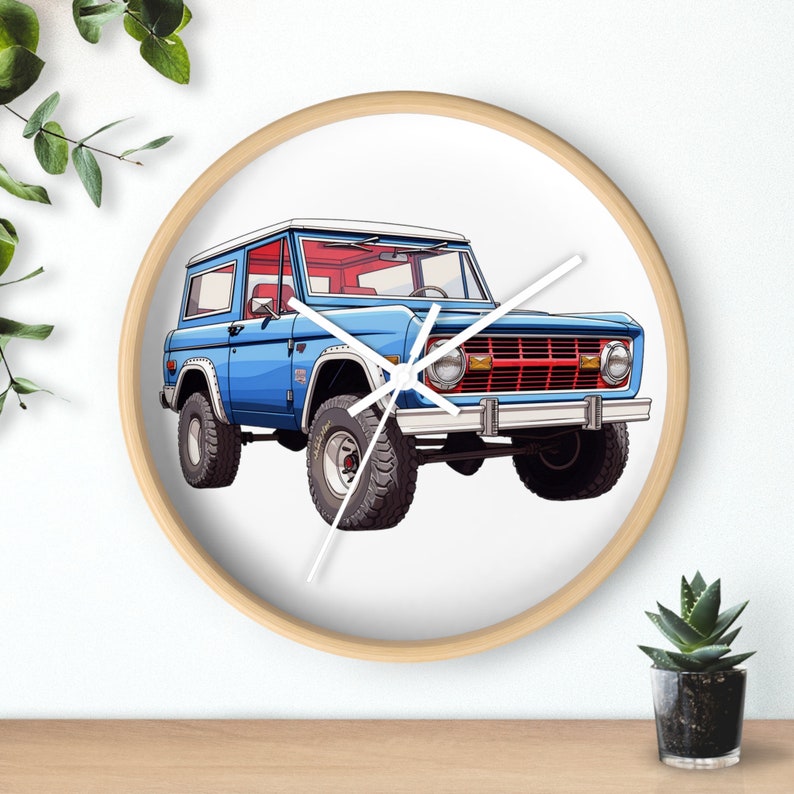 Red White + Blue Vintage Ford Bronco - Wall Clock - Etsy