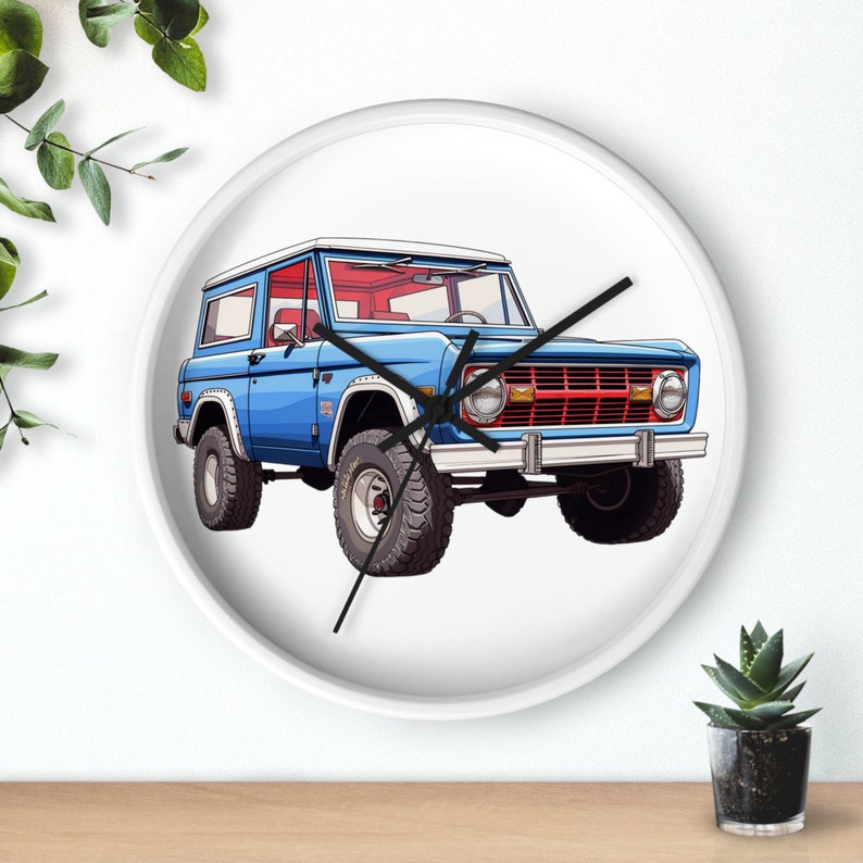 Red White + Blue Vintage Ford Bronco - Wall Clock - Etsy