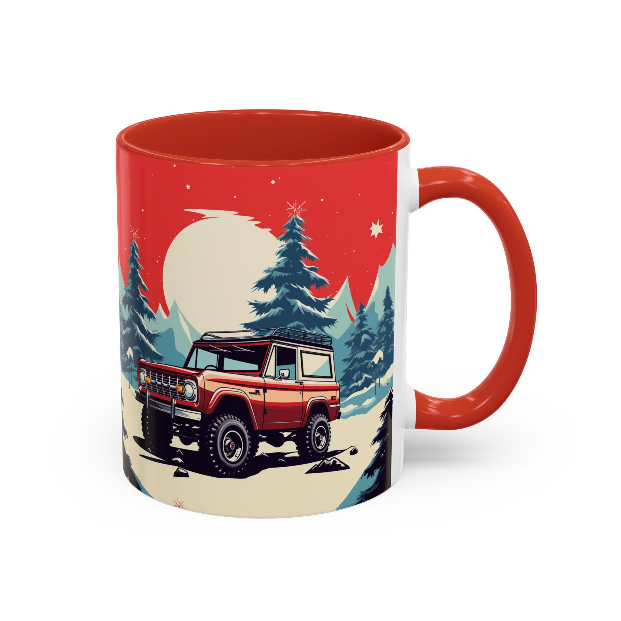 Christmas Bronco Coffee Mug, Holiday Ford Bronco, 11oz Ceramic Mug - Etsy