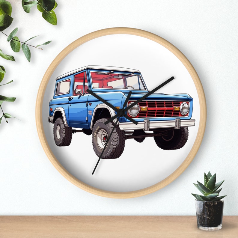 Red White + Blue Vintage Ford Bronco - Wall Clock - Etsy
