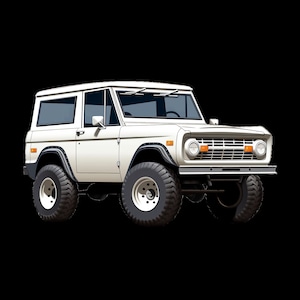 Vintage Ford Bronco PNG Transparent Vector File - Instant Digital ...