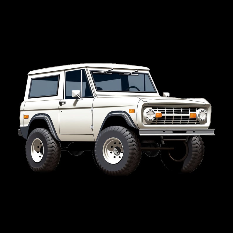 Vintage Ford Bronco PNG Transparent Vector File - Instant Digital ...