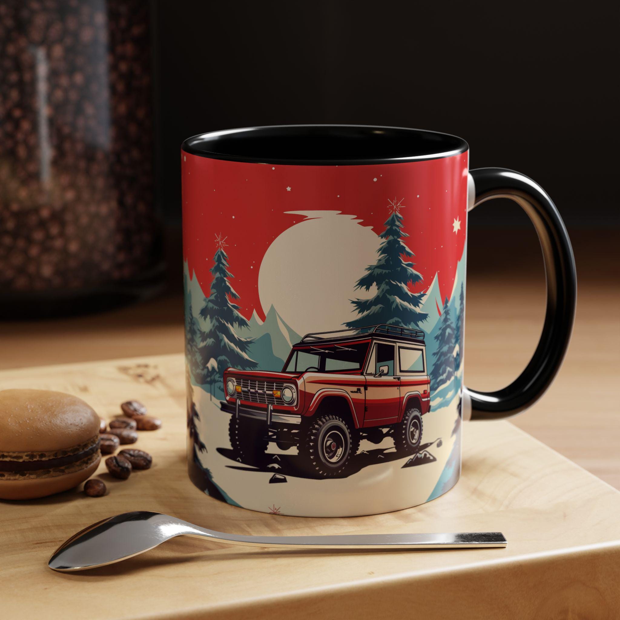 Christmas Bronco Coffee Mug, Holiday Ford Bronco, 11oz Ceramic Mug - Etsy