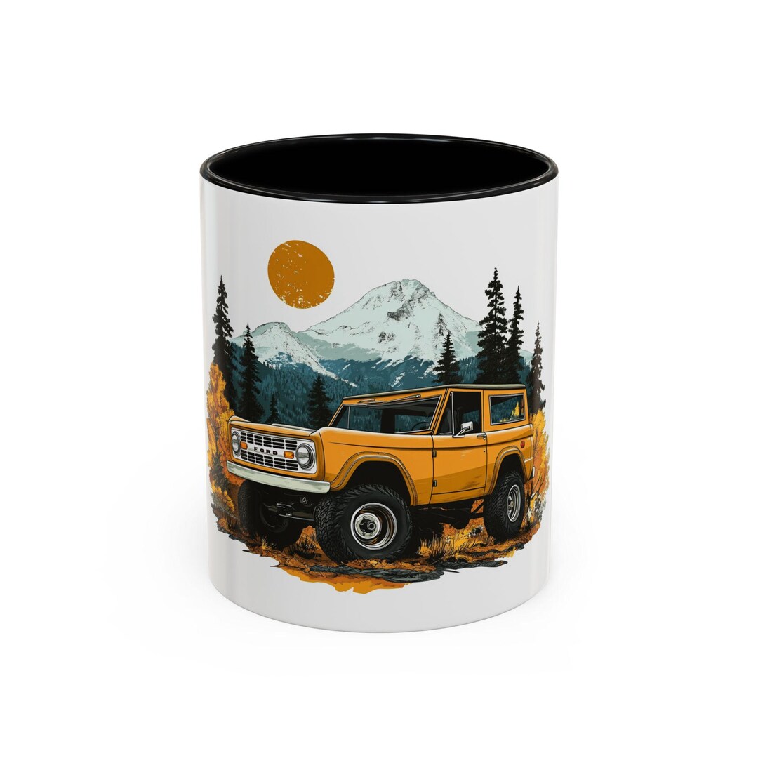 Vintage Ford Bronco Coffee Mug: Gold SUV Gift (11oz, 15oz) - Etsy
