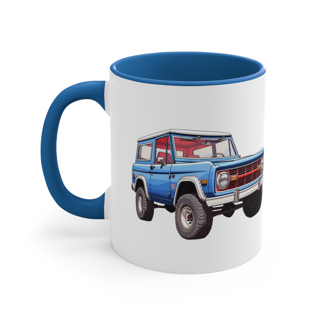 Red White Blue Classic Ford Bronco Accent Coffee Mug, 11oz 3 ...