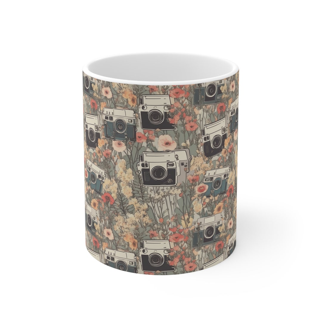 Custom Ceramic Coffee Mug Floral Pattern Tea Mug 11oz Gift Mug for ...