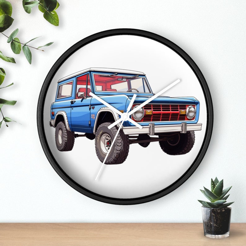 Red White + Blue Vintage Ford Bronco - Wall Clock - Etsy