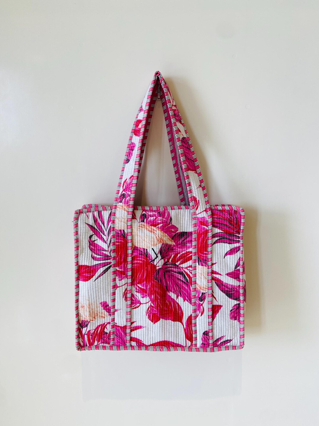 Handmade Tote Bag, Indian Making Quilted Tote Bags, Eco Friendly Boho ...