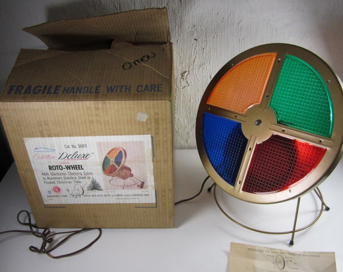Vintage Colortone Deluxe Roto-wheel Electric Rotating Christmas Tree ...