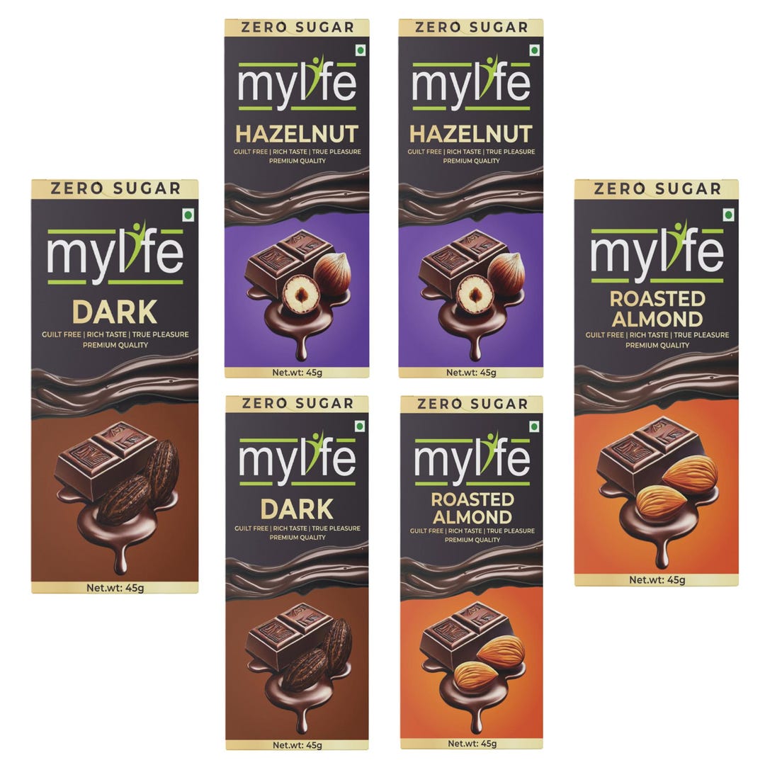 Zero Sugar Chocolate Gift Box: Dark, Hazelnut, Almond - Pack of 6 - Etsy