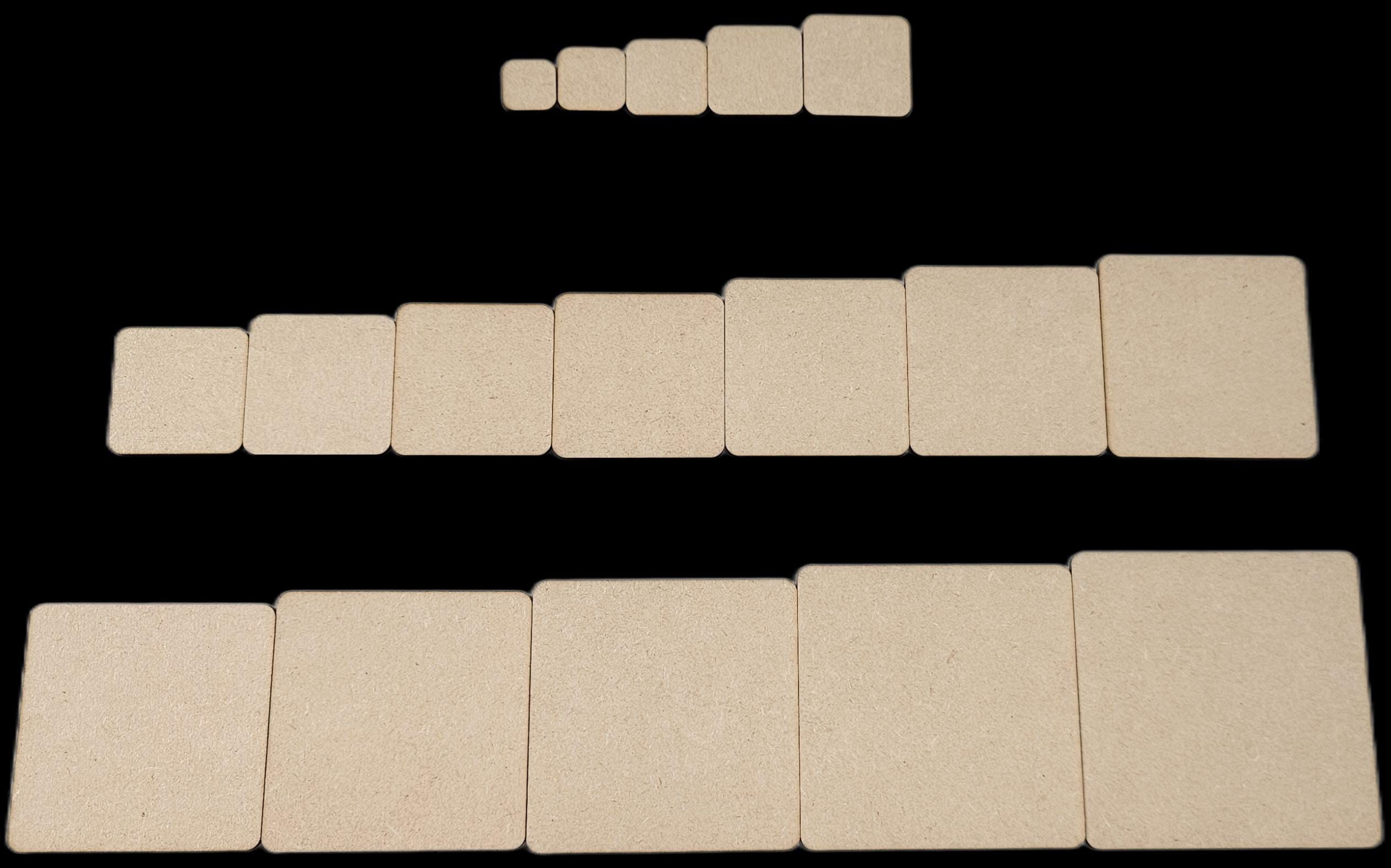 3mm MDF Squares With Rounded Corners: Craft Shapes, Scrapbooking ...