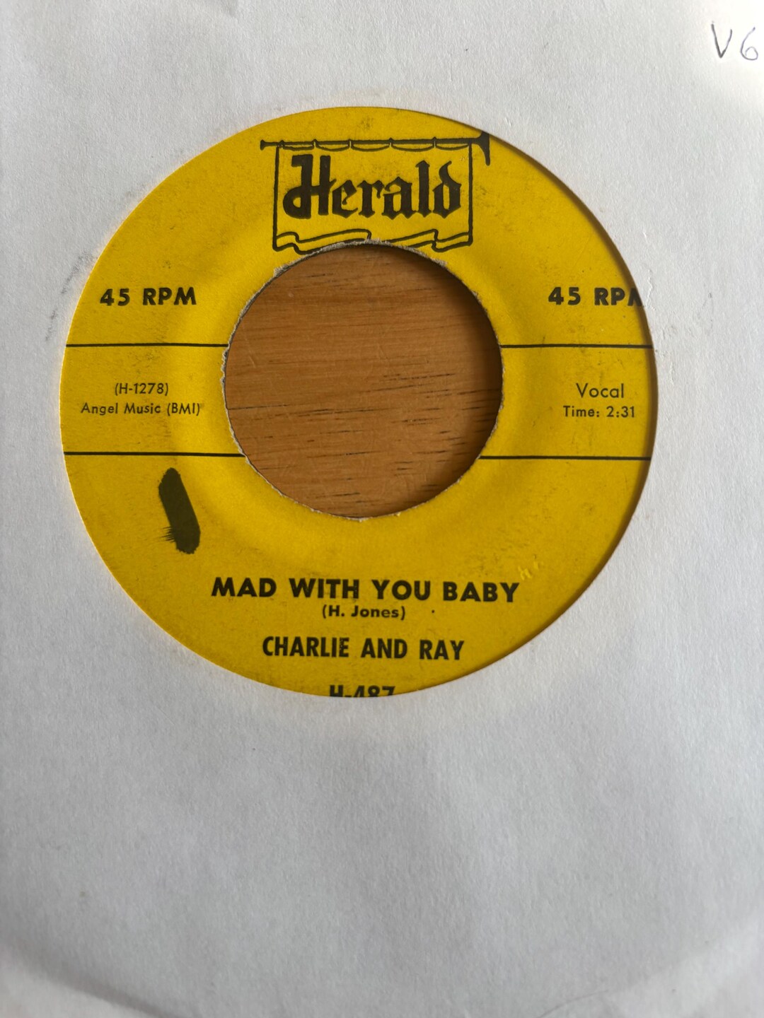 Charlie and Ray: Mad With You, Baby/closest Thing to an Angel 45 Herald ...
