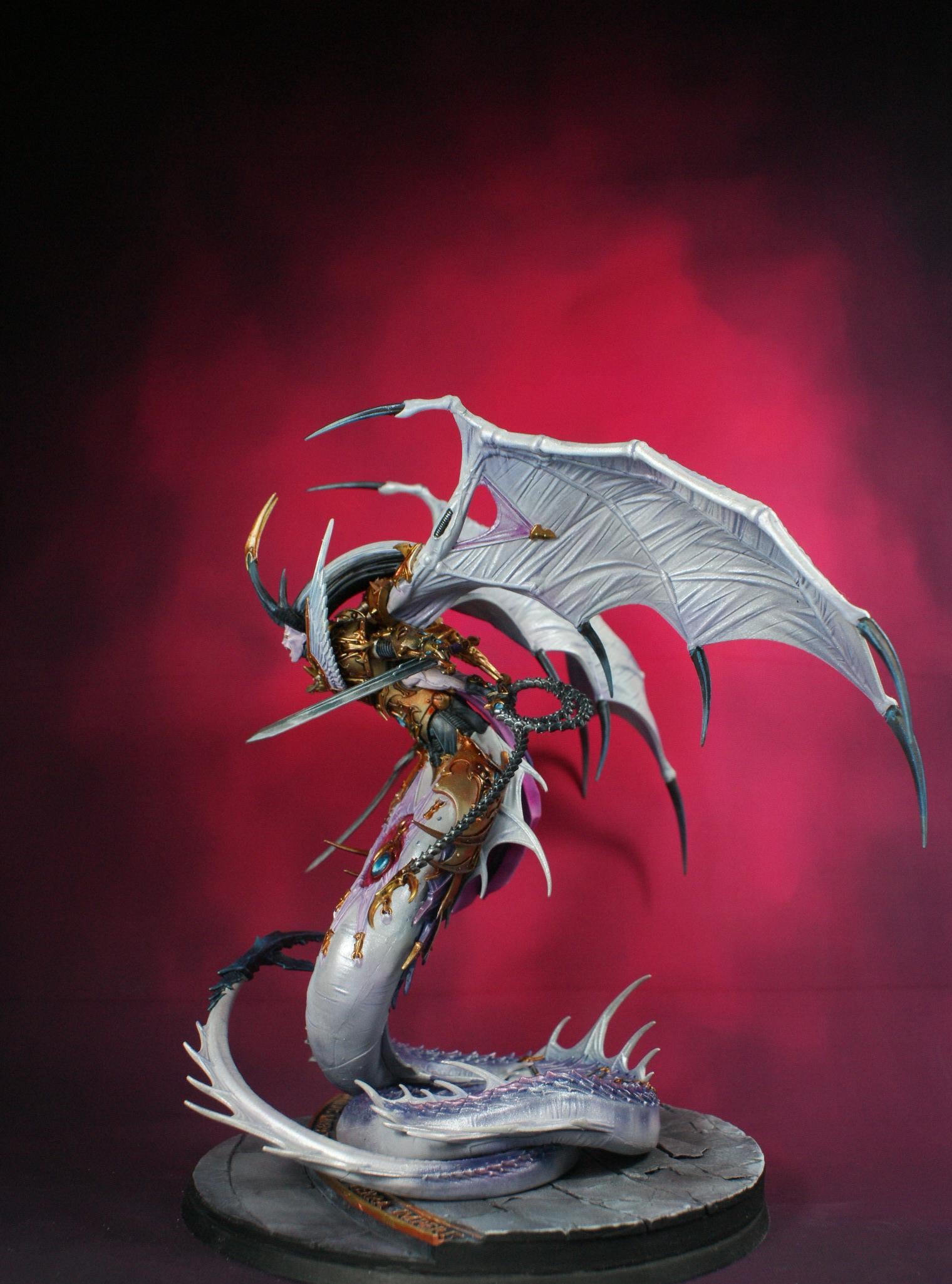 Fulgrim Daemon Primarch White Pearl | Hand-painted - Etsy