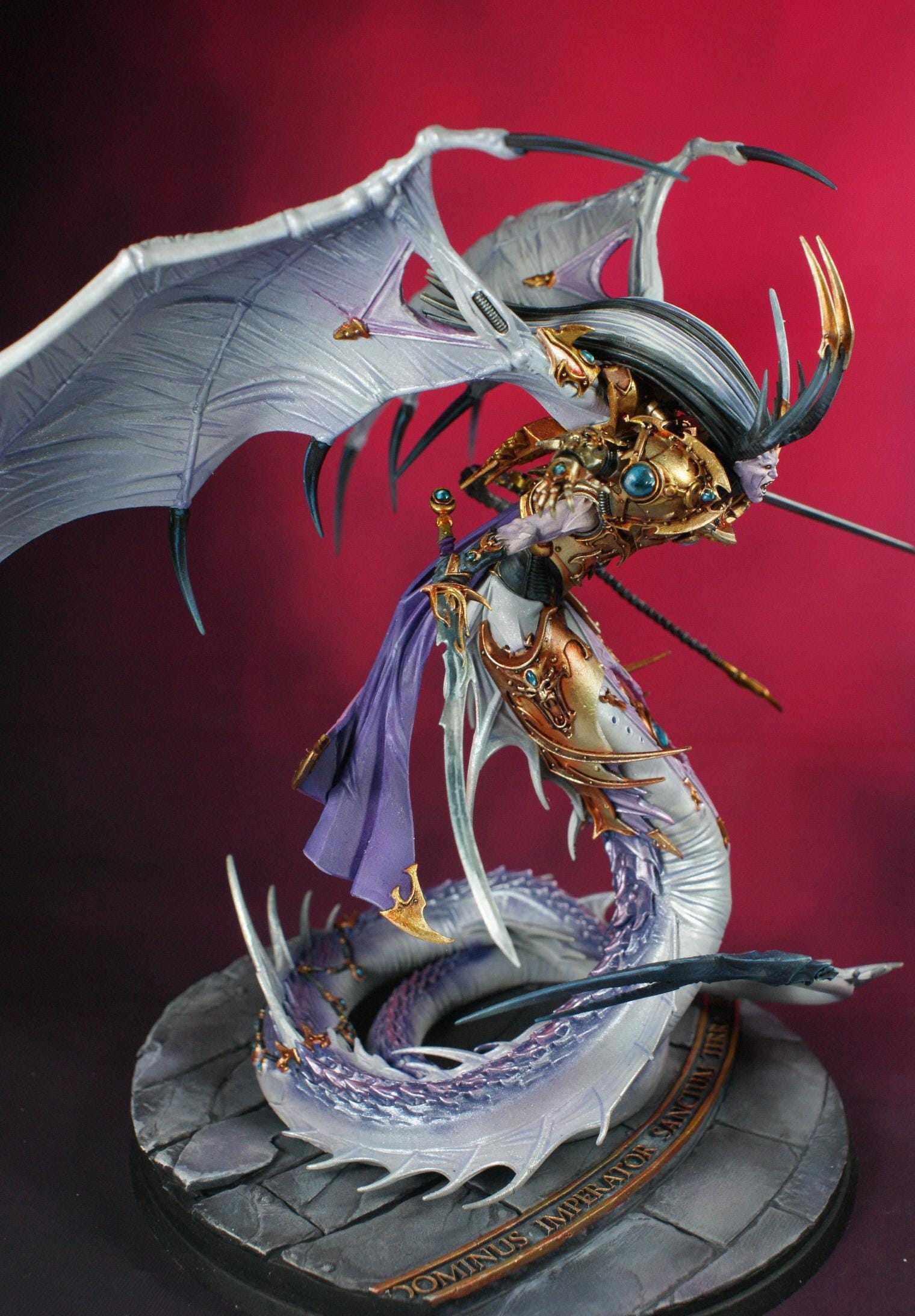 Fulgrim Daemon Primarch White Pearl | Hand-painted - Etsy