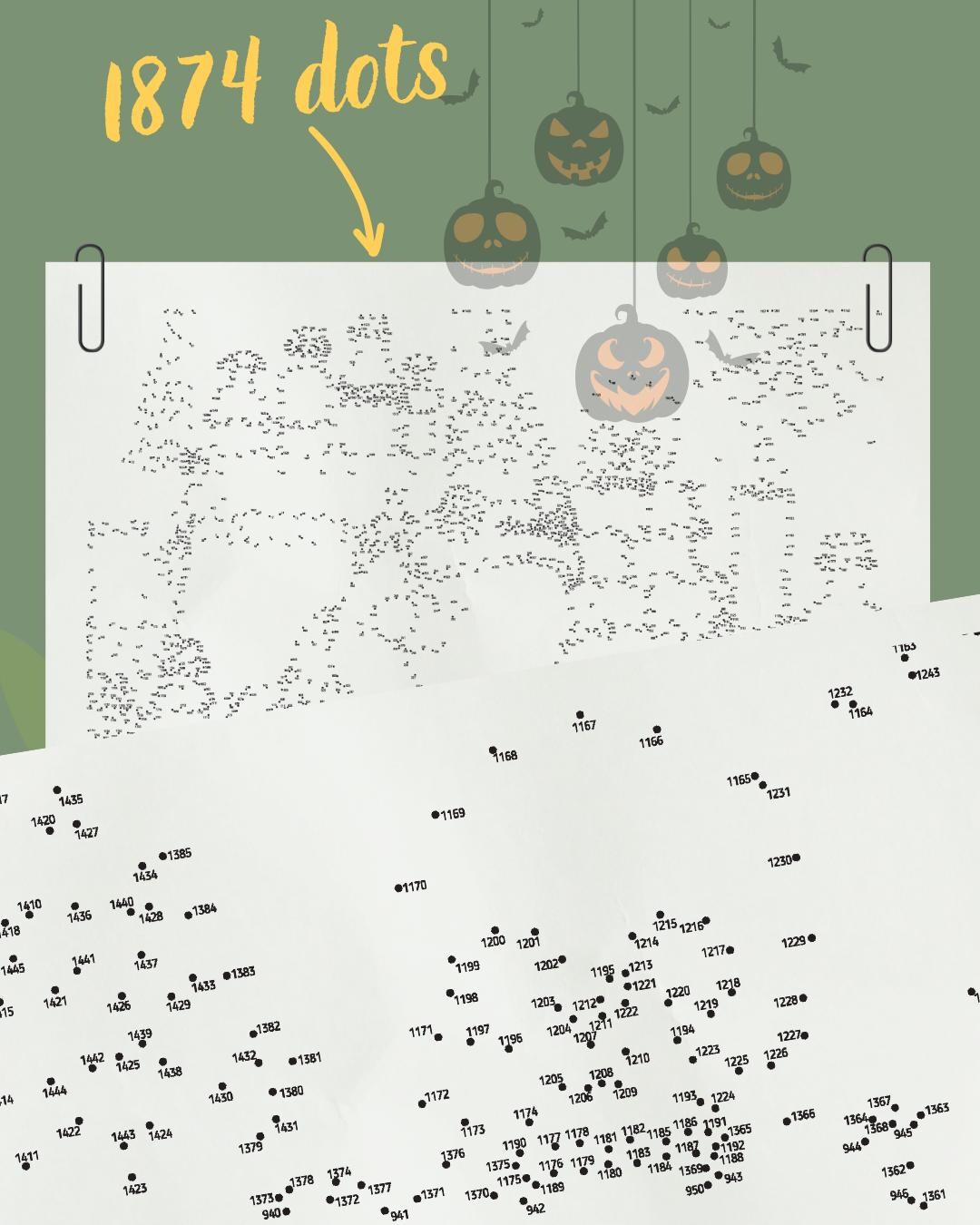 1847 Dots | Unexpected Spooky Dot-to-dot | #0010 - Etsy