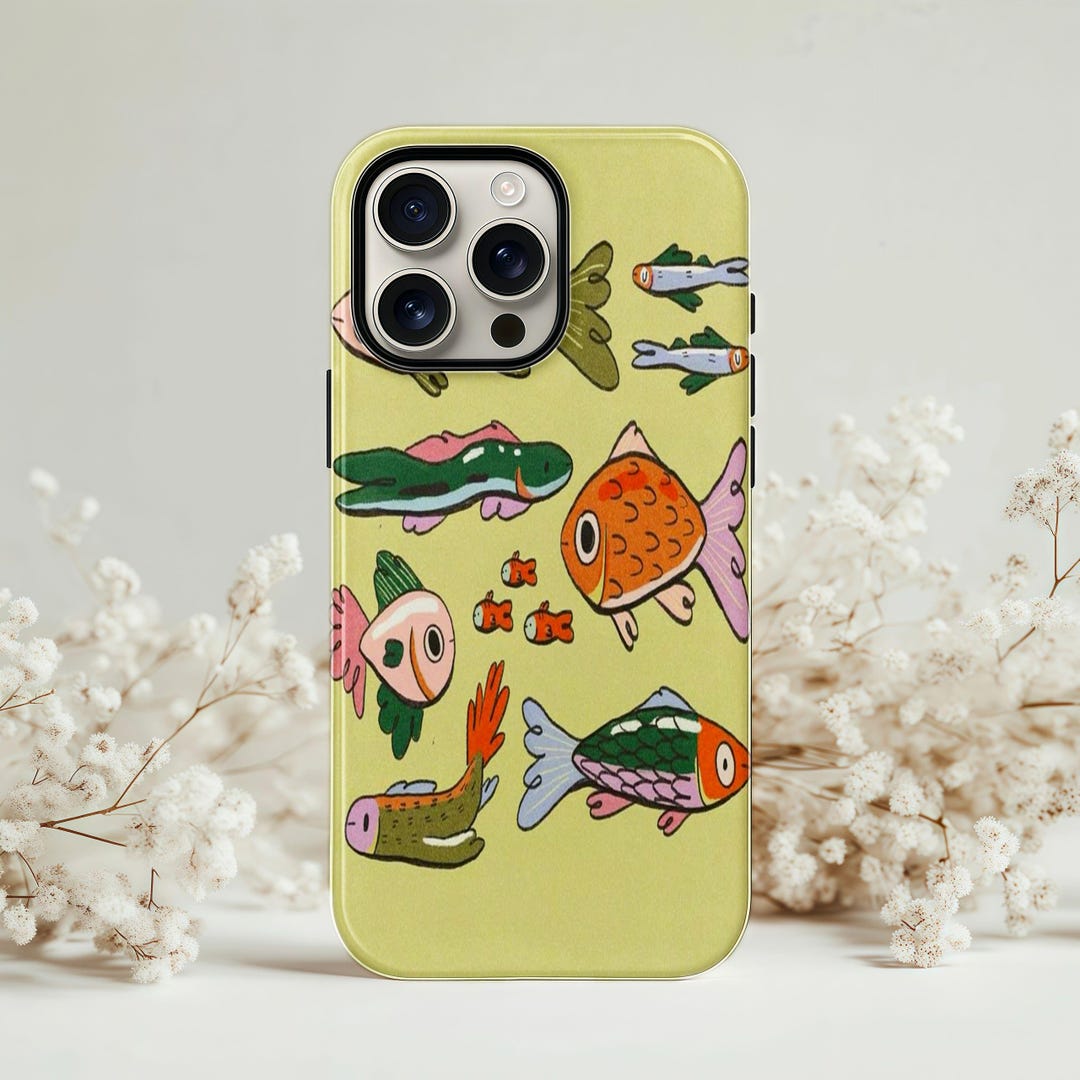 Cartoon Fish Phone Case, Sea Life Cover - Etsy