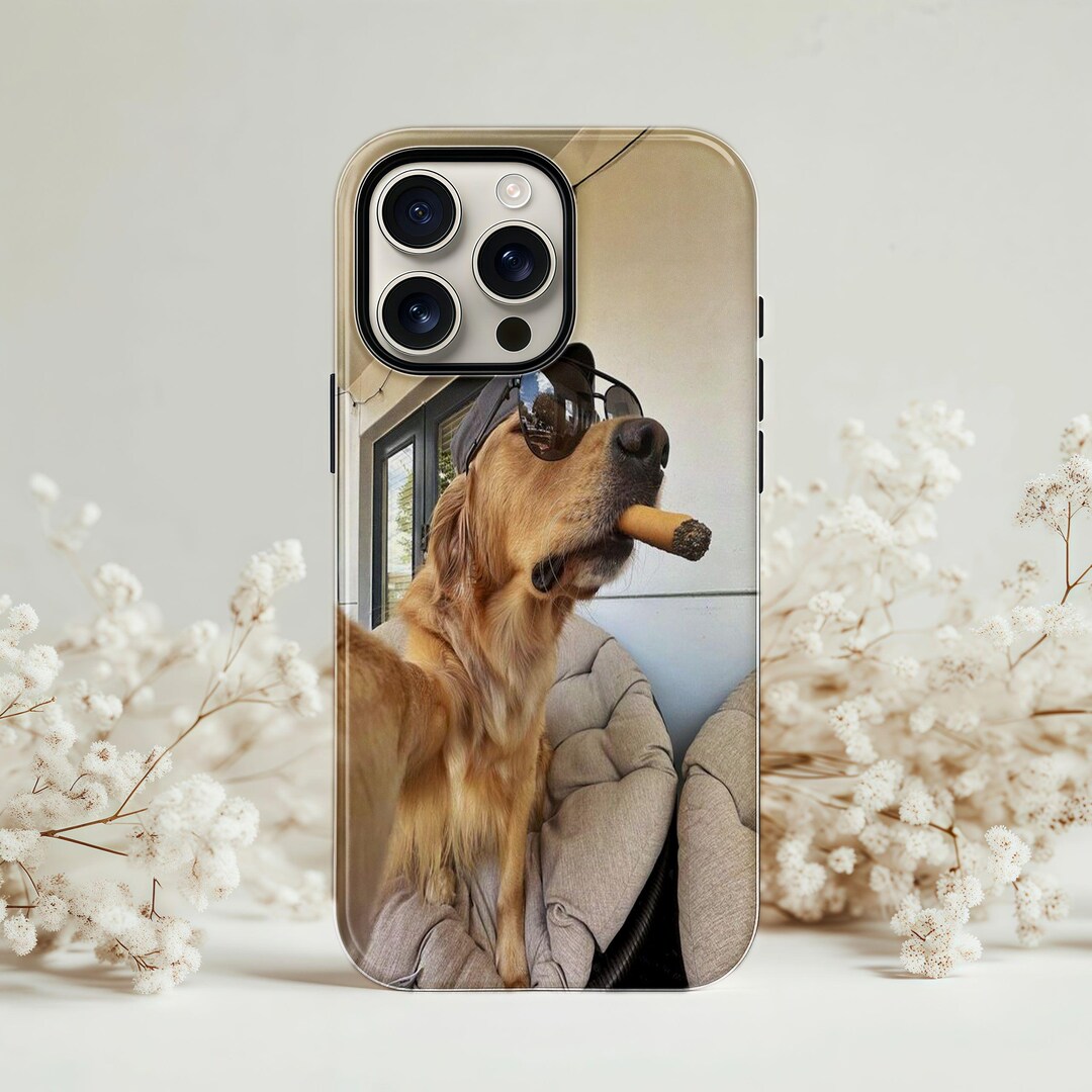 Funny Golden Retriever Phone Case, Dog With Sunglasses - Etsy