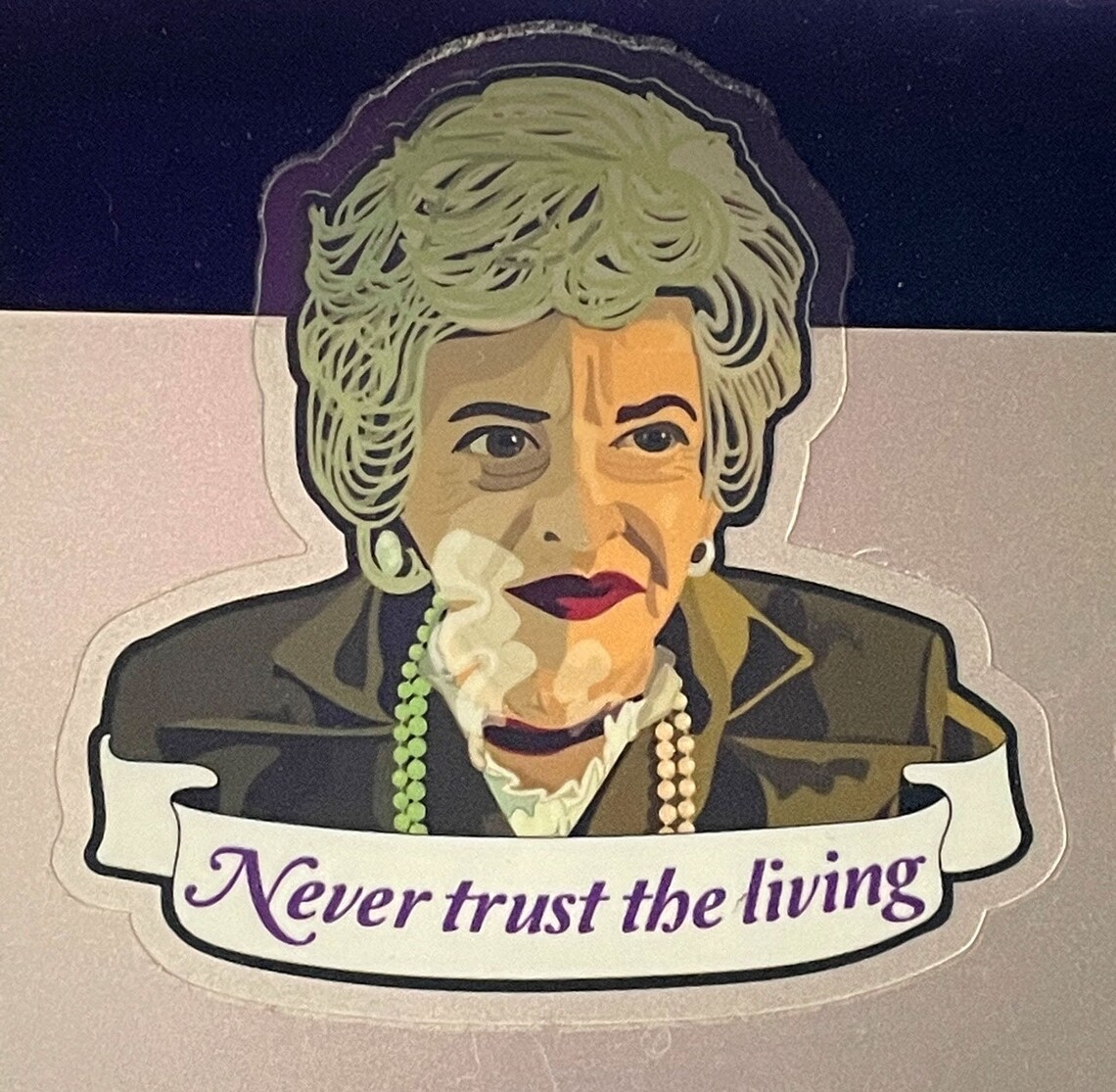 Beetlejuice Juno, Your Case Worker Clear Sticker - Etsy