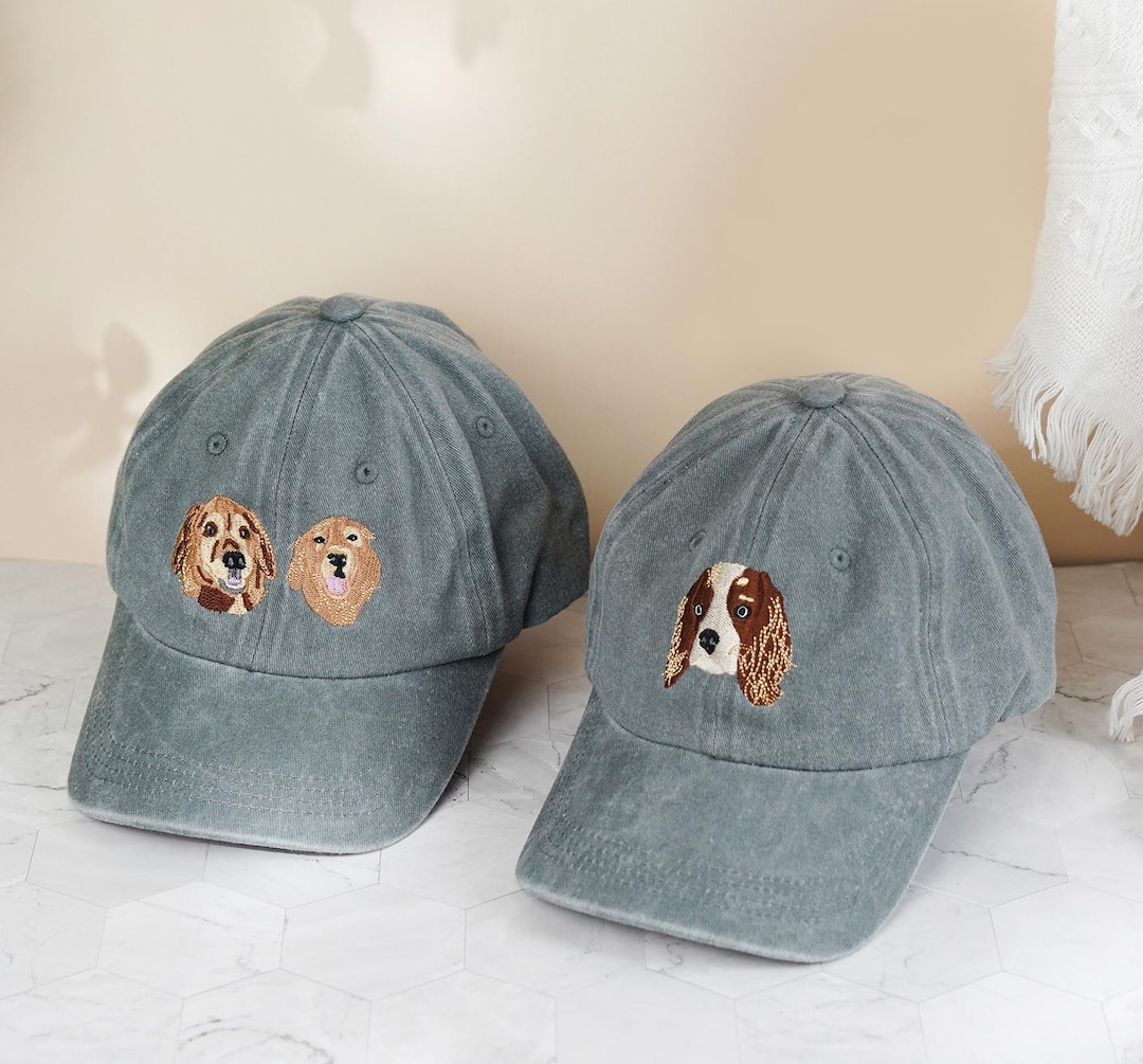 Custom Embroidered Pet Photo Hat: Personalized Dog & Cat Baseball Cap ...