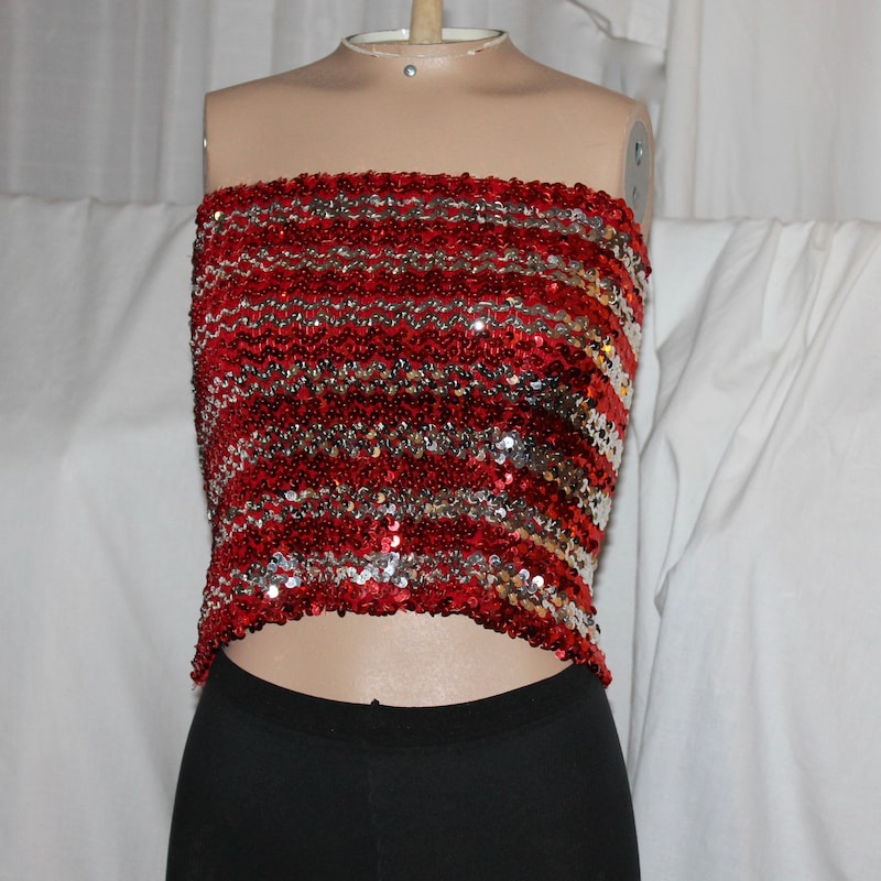 Sequin Tube Top - Etsy