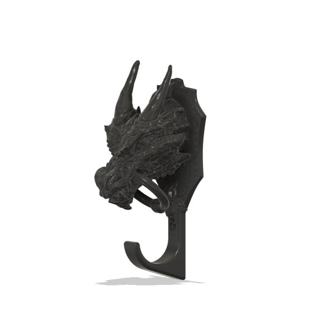 Dragon Wall Hook – 3D Printable Model | Fantasy Home Decor | STL File ...