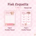 Pink Coquette Planner Set | Cute Aesthetic Digital & Printable PDF | A4 ...