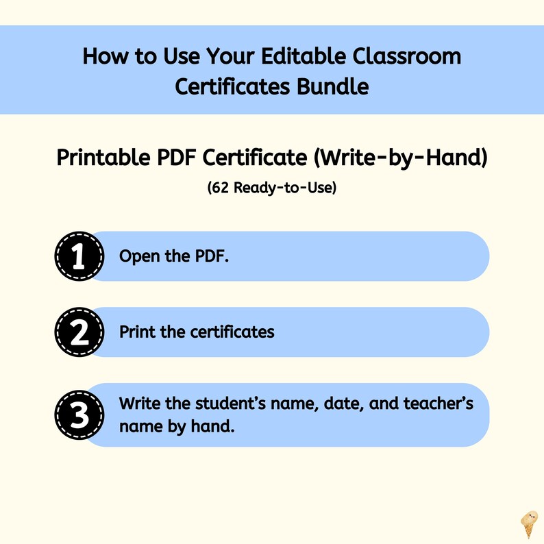 62 Classroom Award Certificates & Custom Award Template | Editable PDF ...