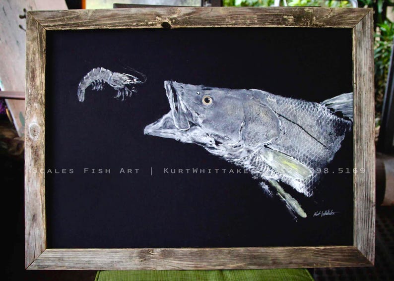 Gyotaku Fish Print: Reproduction From Original Fish Rubbing, Signed by ...